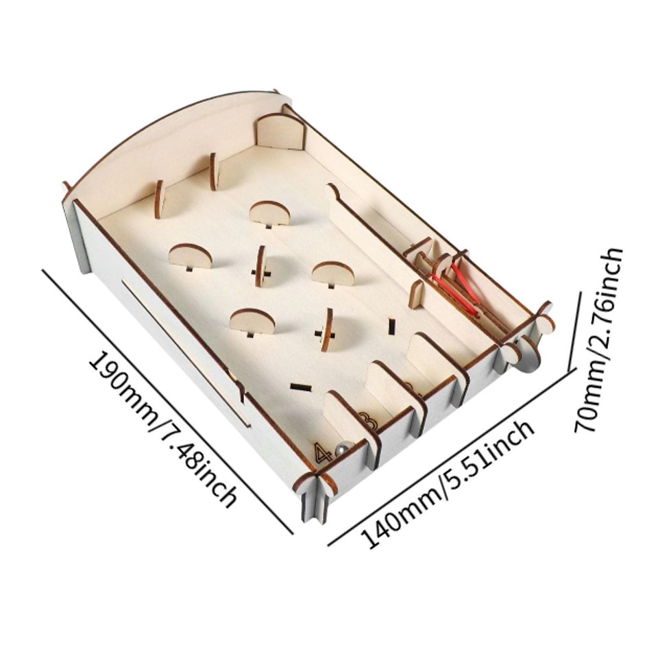 Miniature Pinball Machine 3D Wooden Puzzle Model Building Kit Christmas ...