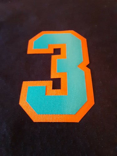 Tackle Twill Numbers 4" Block 2 Color NHL, NFL, NBA Authentic Jersey ...