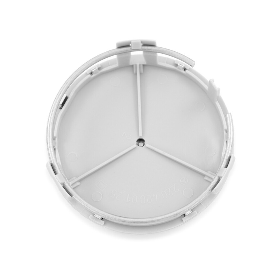 OE Genuine Mercedes Center Cap Silver W/ Chrome Logo | eBay