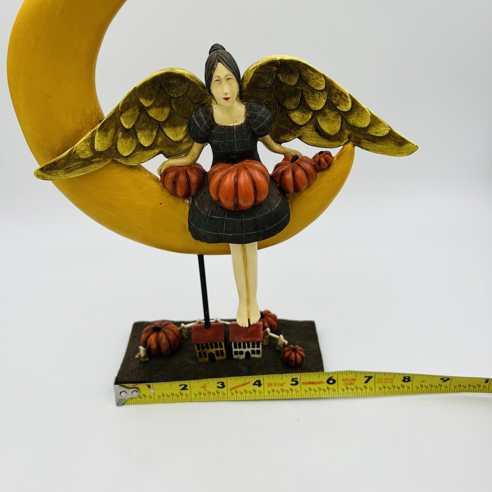 Vintage 90’s Rare David Harden Folk Art Americana Angel Moon Pumpkin ...