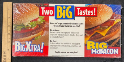 1998 McDonald's Two Big Tastes Big Xtra & Big McBacon Promo Flyer Stack ...