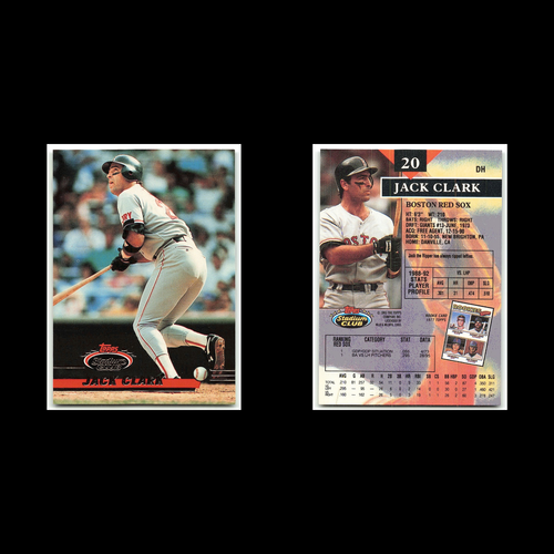 Jack Clark #20 1993 Topps Stadium Club Boston Red Sox Baseball Card MLB ...