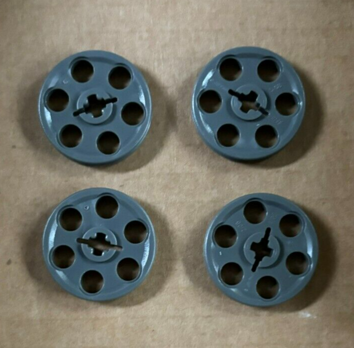 LEGO PN 4185 Technic Belt Pulley Wheel - Dark Bluish Gray- 4 PIeces ...