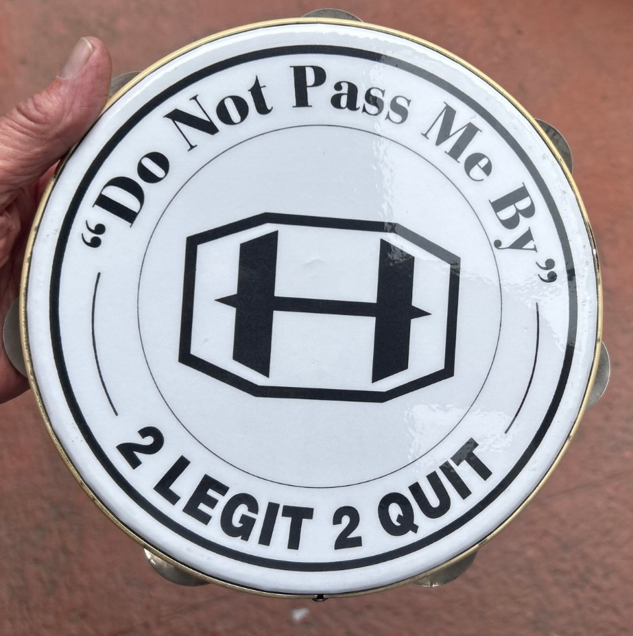 RAPPER MC HAMMER 1991 REMO 8 1/4" TAMBOURINE DO NOT PASS ME BY 2 LEGIT ...