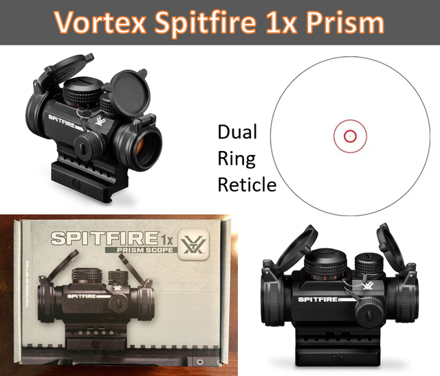 Vortex SPR-1301 Optics Spitfire Prism Sight 32mm 1x DRT Reticle Matte ...