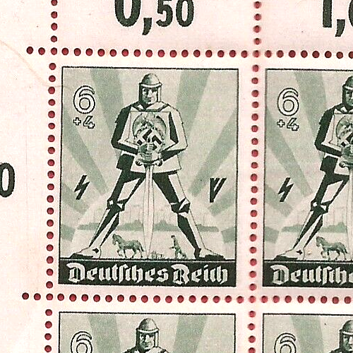1941 Nazi Germany 3rd Reich LABOR DAY Teutonic KNIGHT swastika stamp ...