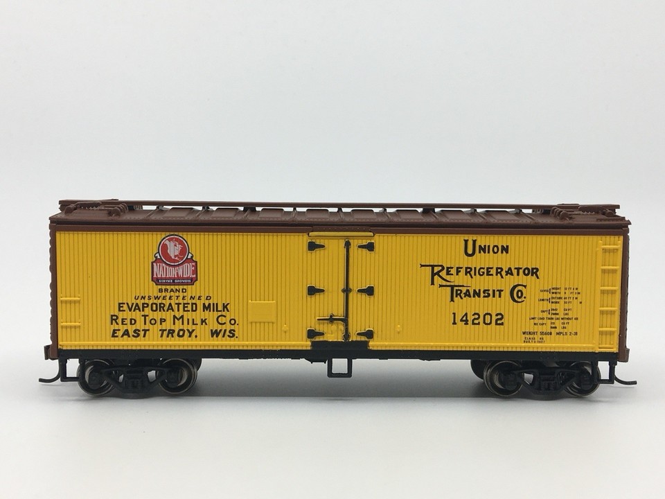 HO Roundhouse 85449 Nationwide Milk 40’ Wood Reefer Boxcar #14202 Metal ...