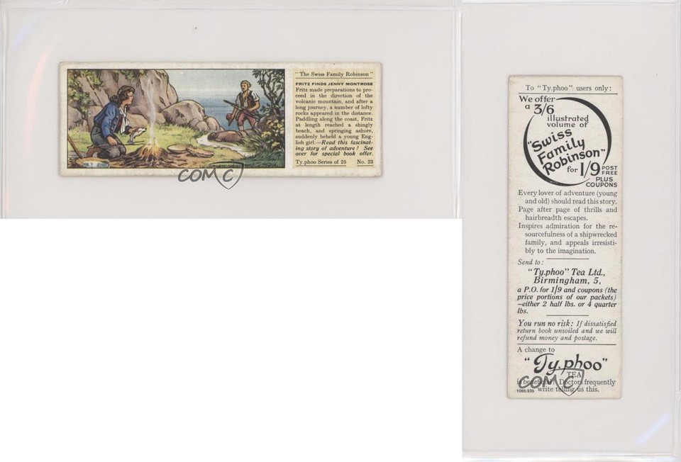 1935 Ty-phoo Swiss Family Robinson Tea Fritz Finds Jenny Montrose #23 ...