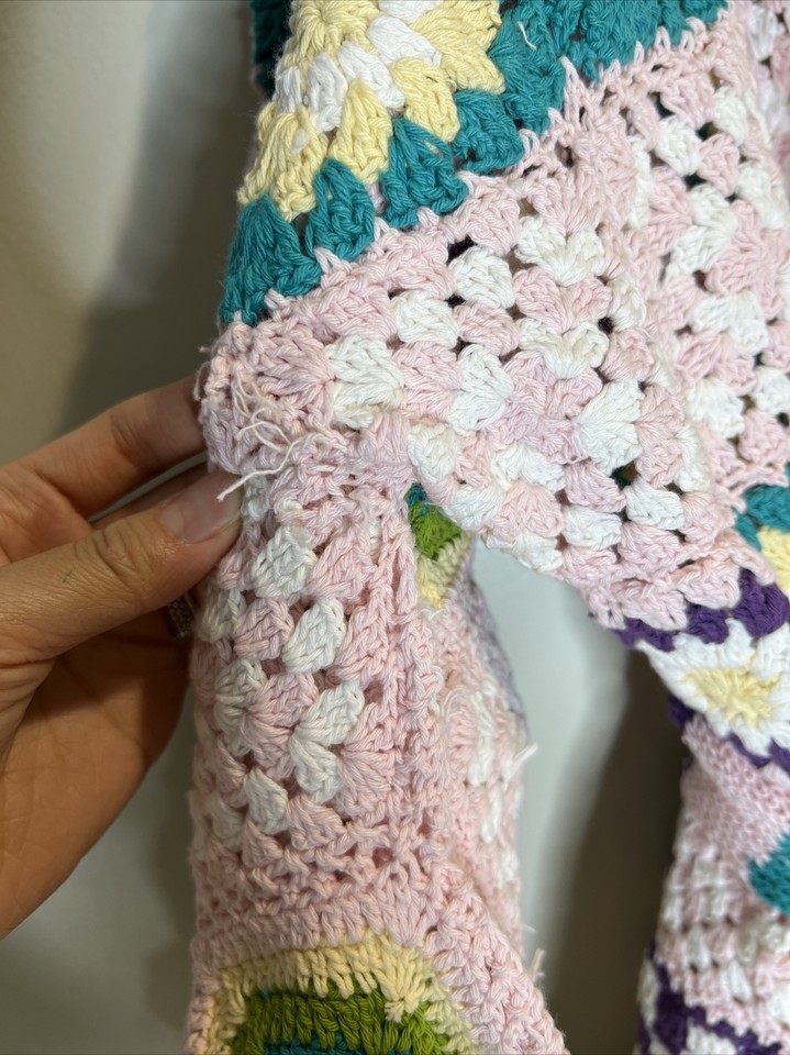 Free People Fillyboo Patchwork People Crochet Robe Unique Kimono Jacket ...