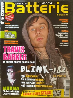 Batterie magazine n°10, Travis Barker, Franz Ferdinand, Christian ...