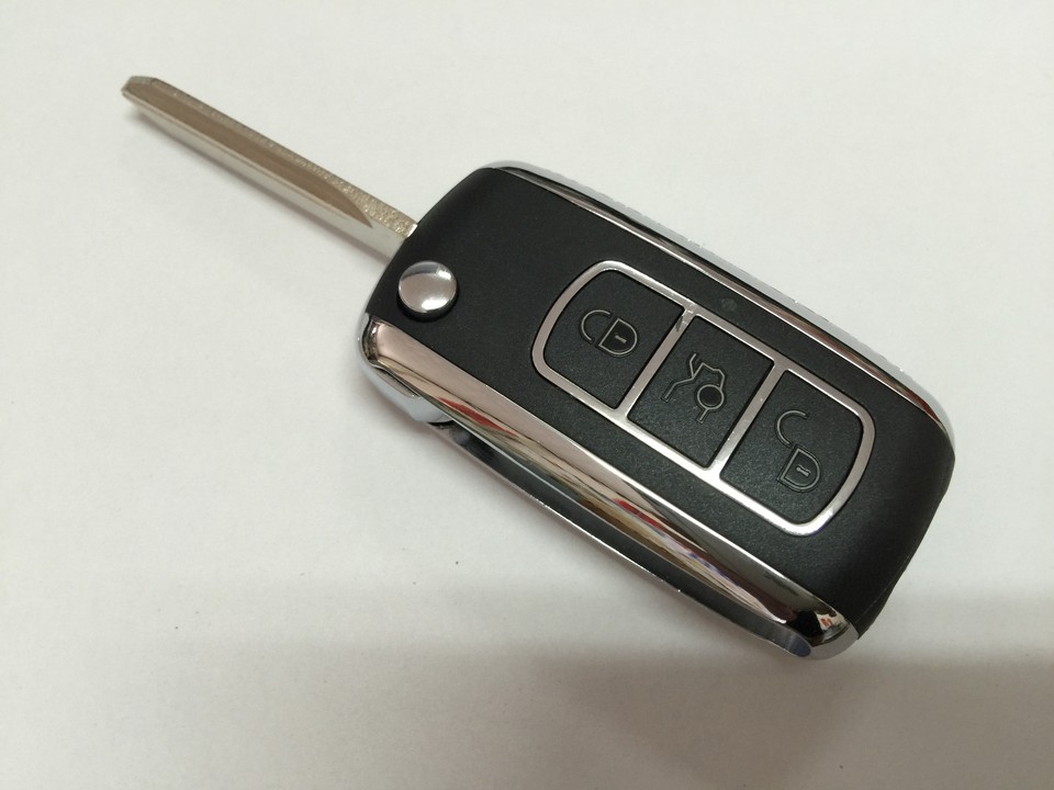 CHROME FLIP KEY REMOTE FOR TOYOTA BAB237131-056 D1 RS3200 CHIP KEYLESS ...