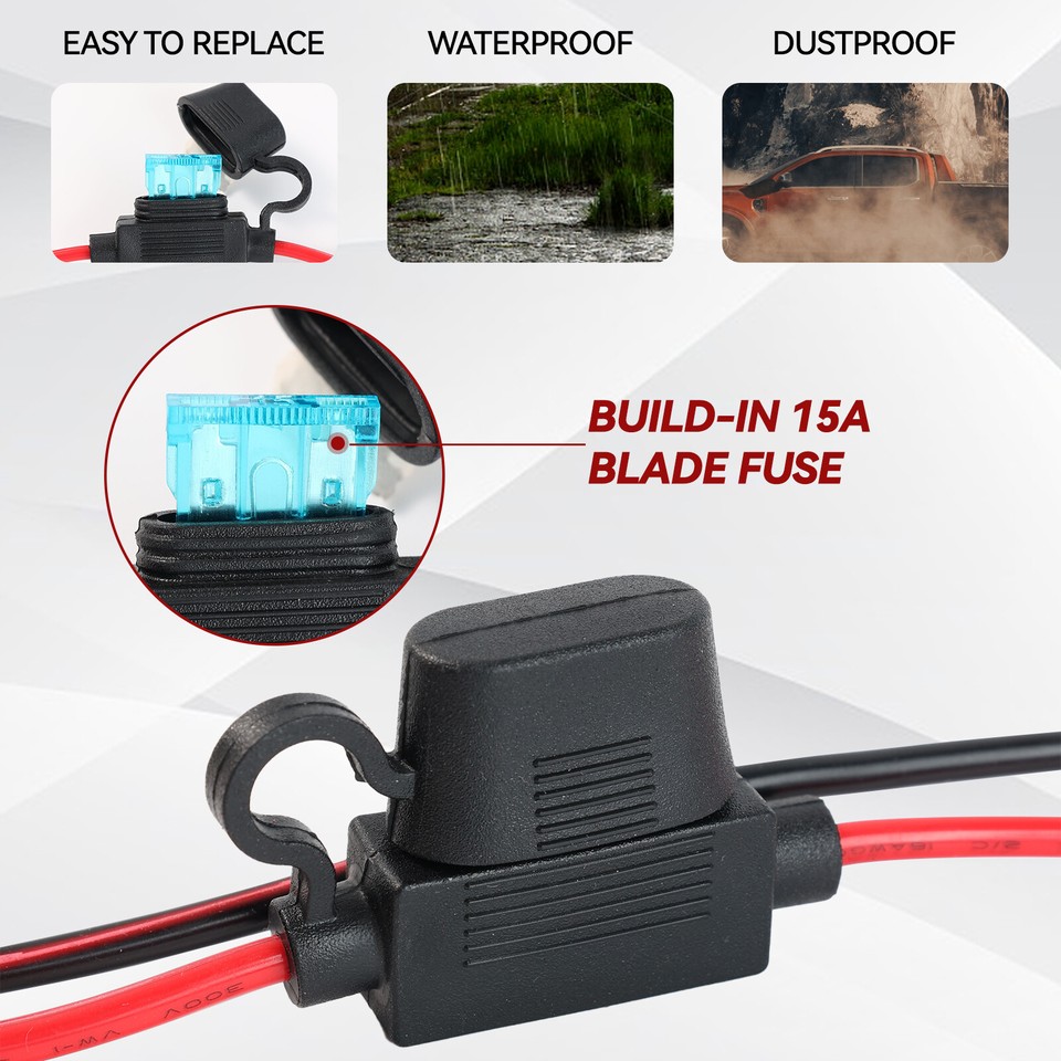 12V Battery To Cigarette Lighter Adapter Alligator Clamp Clip 12 Volt ...