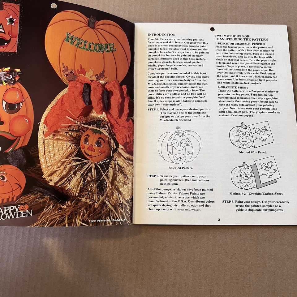 Vintage Palmer Painted Pumpkins & Other Halloween Fun Projects Booklet ...