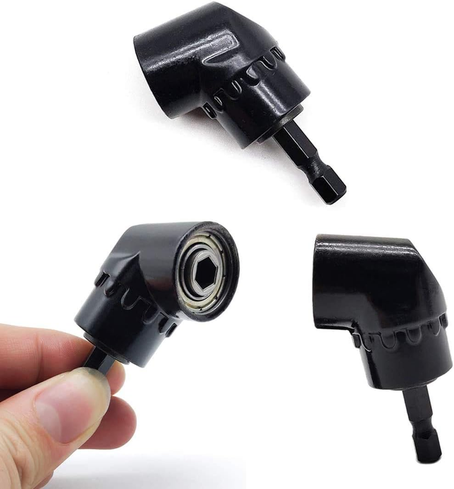 2Pcs Black 105 Degree 1/4 Inch Right Angle Drill Adapter Hex Shank ...