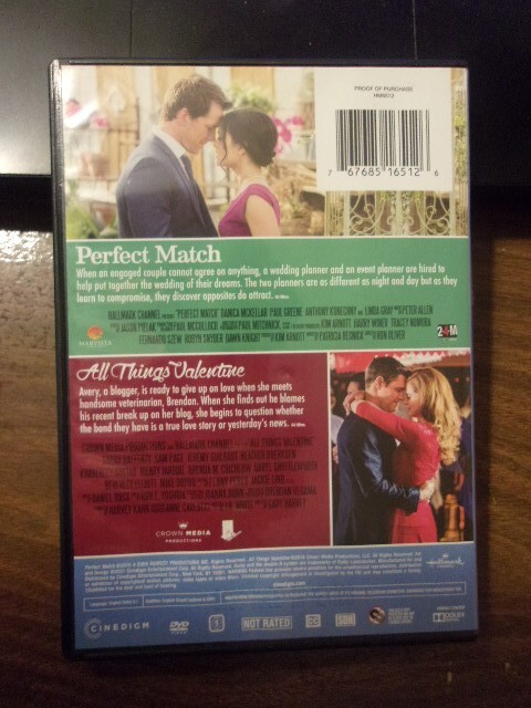 PERFECT MATCH & ALL THINGS VALENTINE~2021 MINT HALLMARK DVD~DANICA ...