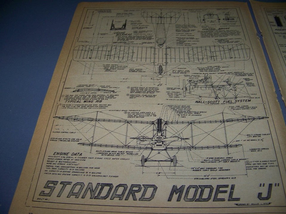 STANDARD MODEL J ..4-VIEWS/STRUCTURE/COCKPIT.. (81W) | eBay
