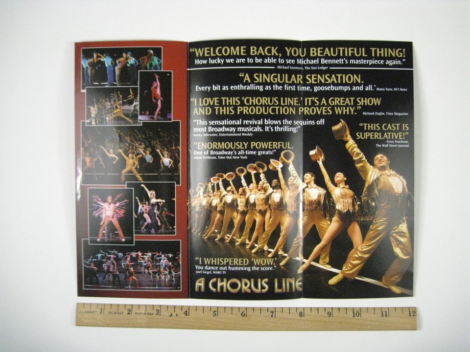 A Chorus Line Playbill 2007 Schoenfeld Theatre Amboise Beresse Lorin ...