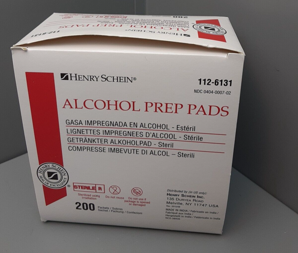 Henry Schein Alcohol Prep, Sterile, (200/box) 112-6131 | eBay
