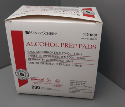 Henry Schein Alcohol Prep, Sterile, (200/box) 112-6131 | eBay
