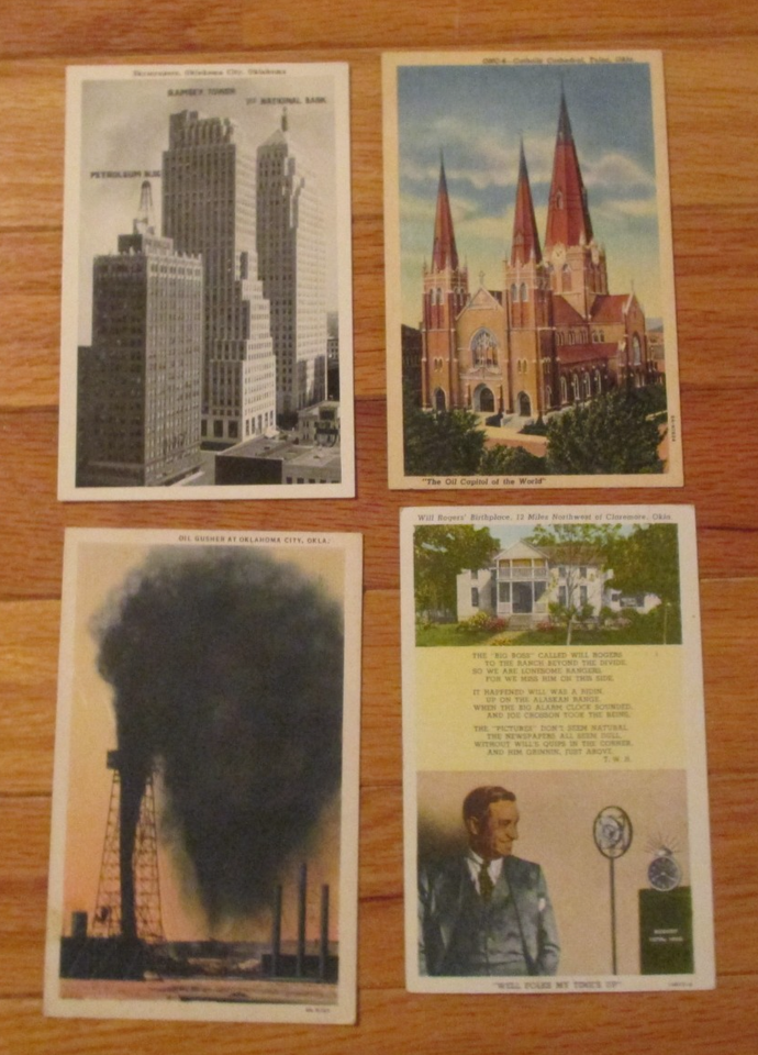 Oklahoma Postcard lot 48 cards Linen Pre Linen Postcards OK lot 187 | eBay