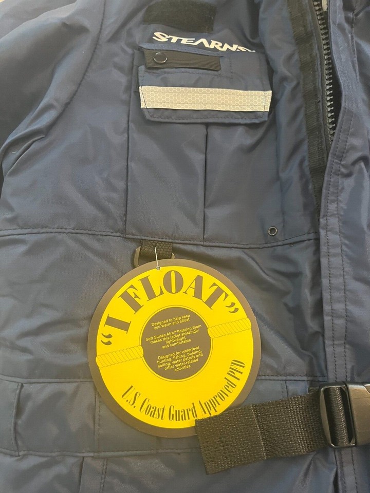 Stearns Type III PFD Flotation Coat Float Aid NEW- Blue - Large - NEW ...