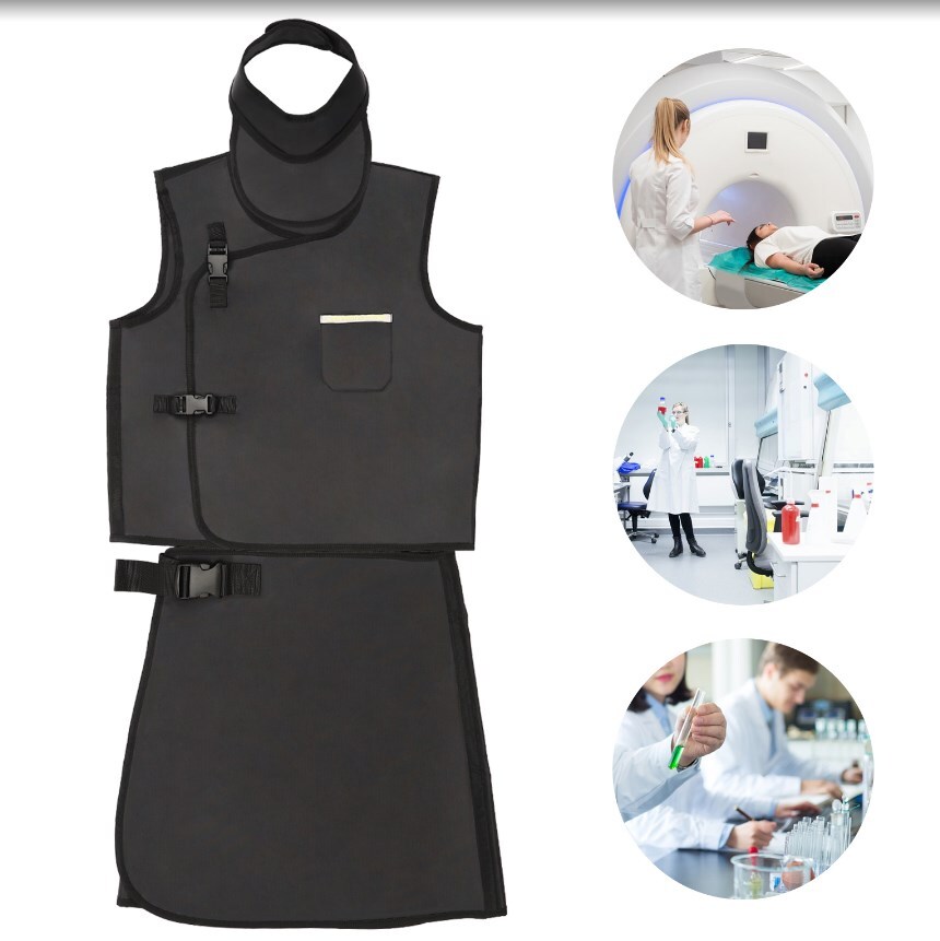 100*60cm X-ray Protection Apron Black Anti-radiation Lead Suit 0.5mmpb ...