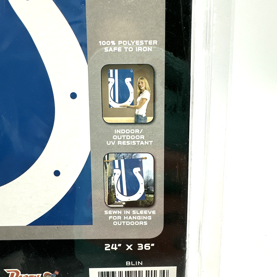 NFL Indianapolis Colts Banner Flag 24” x 36” Bold Logo NEW IN PACKAGE ...