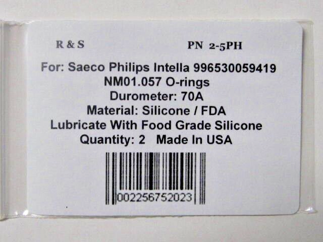 2 Saeco Philips 996530059419 1186648 NM01.057 O-rings / R&S 2-5PH / FDA ...