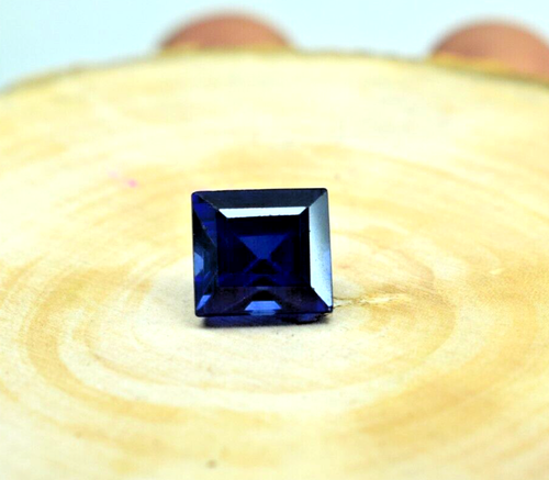 Genuine Blue sapphire Loose Gemstone 6ct Princess cut Stunning Clarity ...