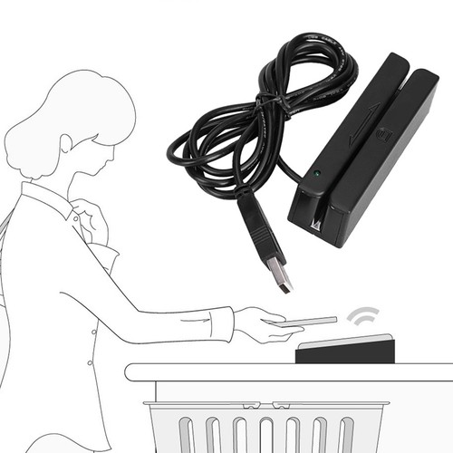 USB Magnetic Credit Card Reader MSR90 3 Tracks Hi‑Co Magnetic Stripe ...
