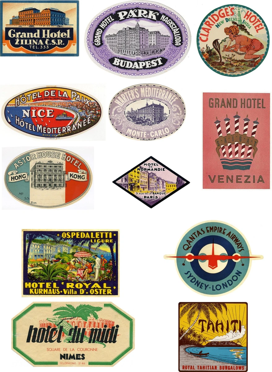 Vintage Travel Labels