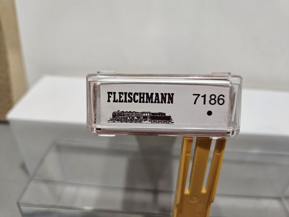 VINTAGE FLEISCHMANN N-SCALE #7186 OBB (2-10-0) STEAM LOCO; LN++/OB; ca ...