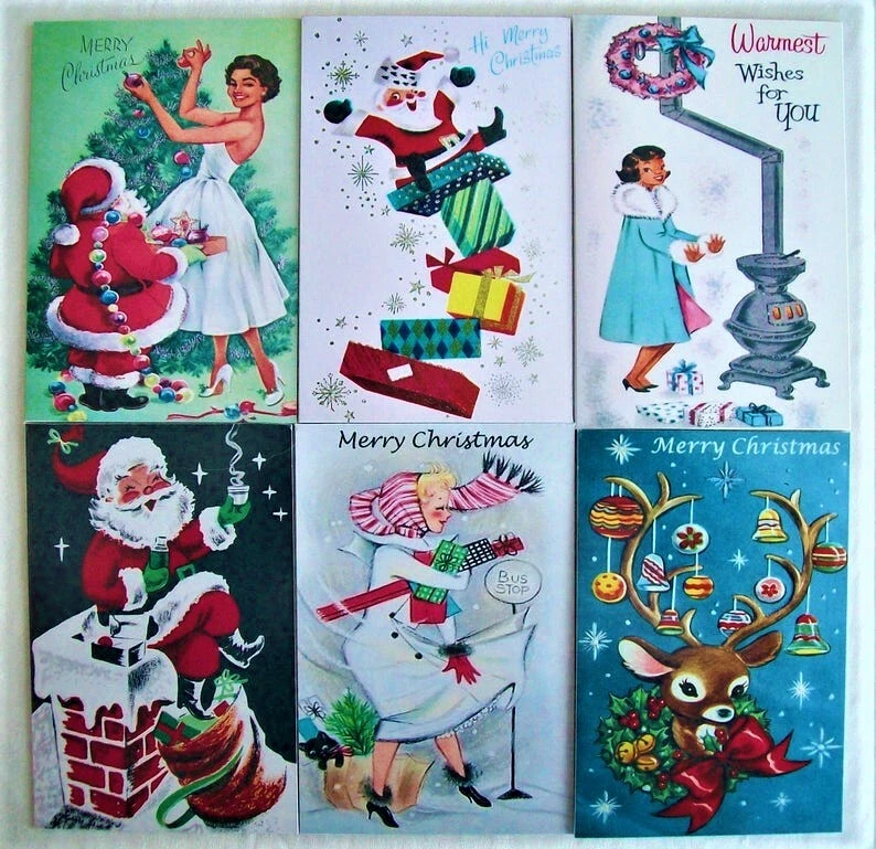 Retro Christmas Cards 1950s