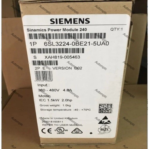 New Siemens 6SL3224-0BE21-5UA0 6SL32240BE215UA0 G120 PM 240 Power ...