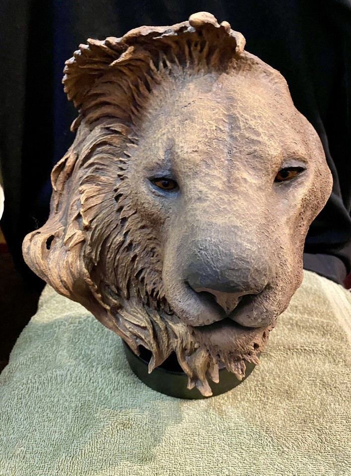 Rick Cain Sculpture Limited Edition 2380/2500 1996 Taking The Lead Lion ...