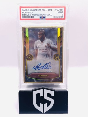 2022-23 Museum Collection Ronaldo R9 Framed Auto Gold /50 PSA 9 Real ...