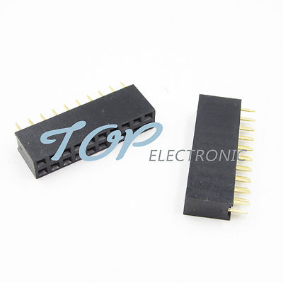 10PCS 2x10 20Pin 2.54mm Double Row Female Straight Header Pitch Socket ...