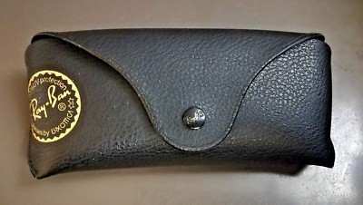 Ray Ban Aviator Sunglasses Snap Black Leather Case Travel Carrying ...