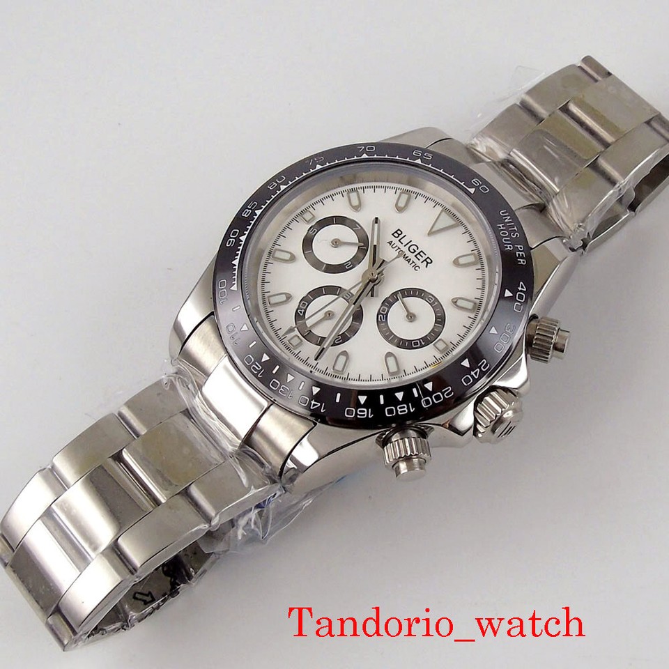 Bliger 39mm Automtic Men Watch Sapphire Glass Oyster Strap Week Date ...