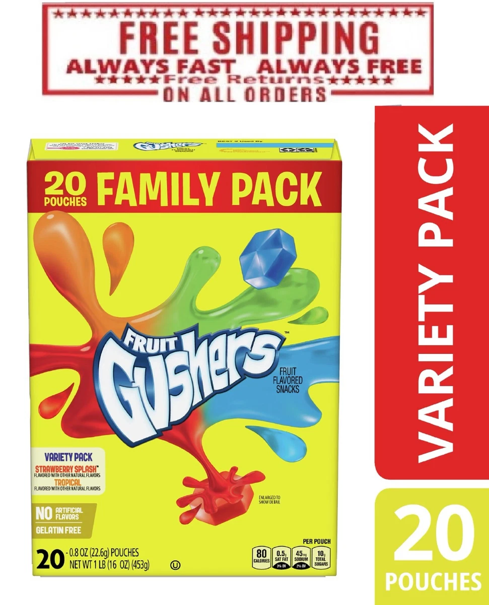 Fruit Gushers Fruit Flavored Snacks, Variety Pack, Oz,, 50% OFF