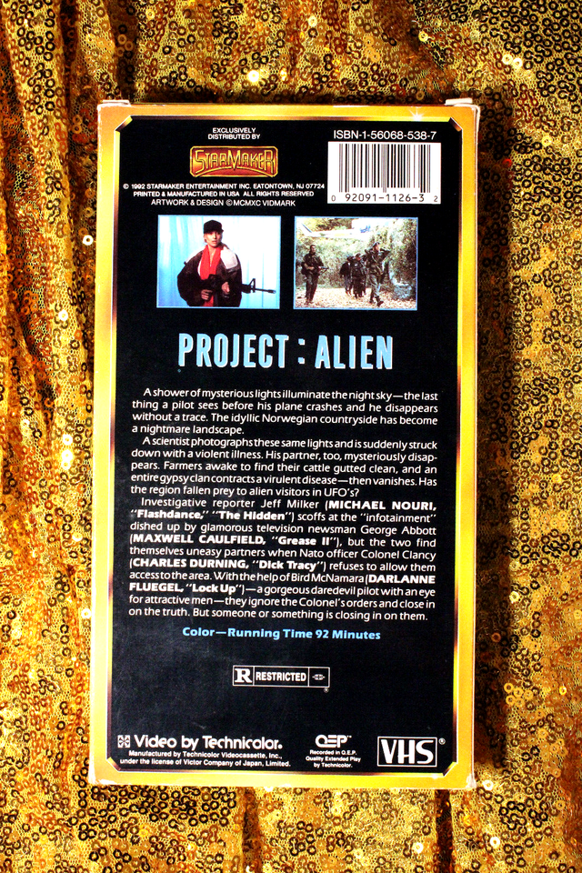 Project: Alien VHS Video Action Adventure Sci-Fi Horror UFO's 1992 HTF ...