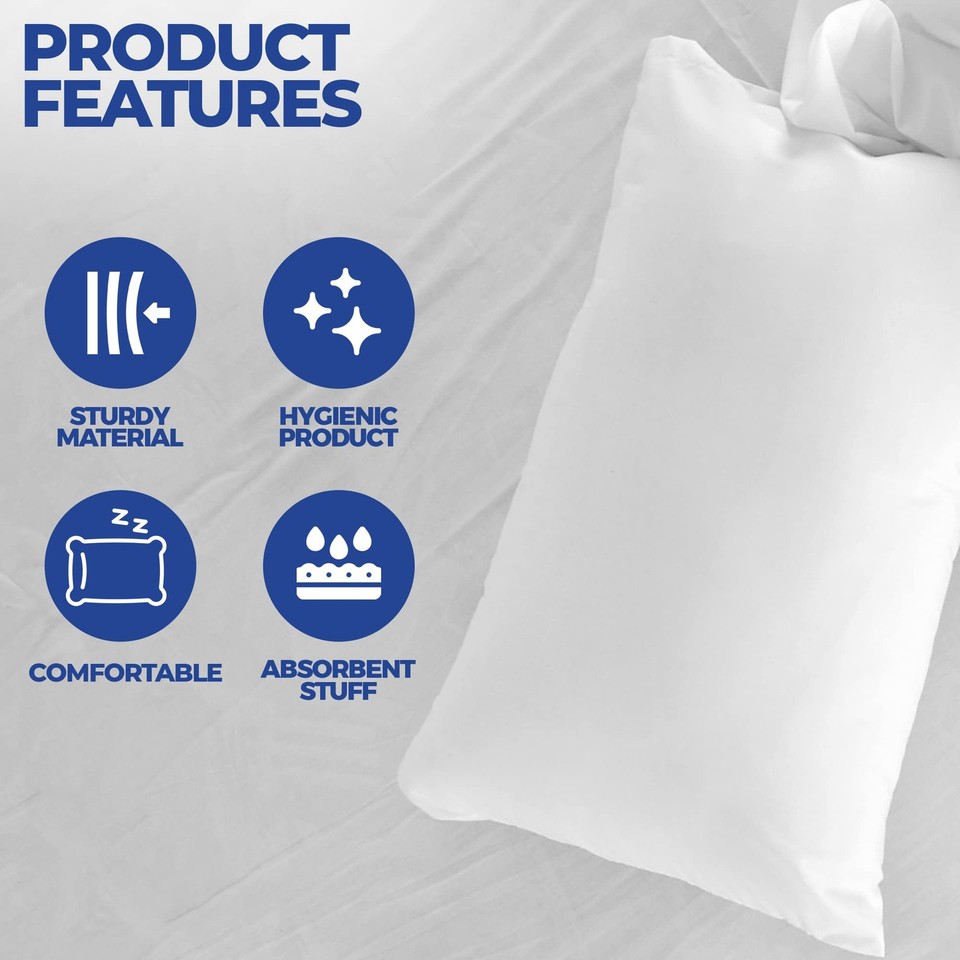 Disposable Pillowcases (Pack of 40) – White, 21 x 30 (Tissue/Poly ...