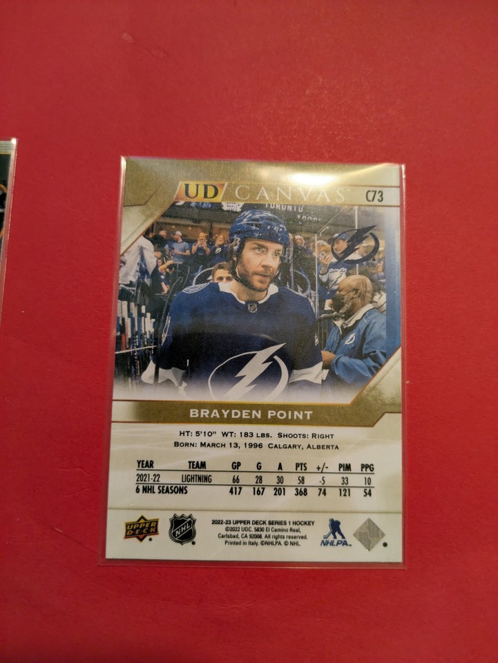 21-22 Upper Deck Canvas Matt Duchene Brayden Point. Casey Mittlestadt ...