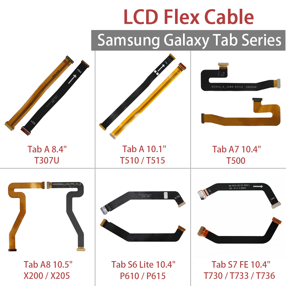 For Samsung Galaxy Tab T307U T510 T500 X200 P610 T730 S7 S8 Main LCD ...