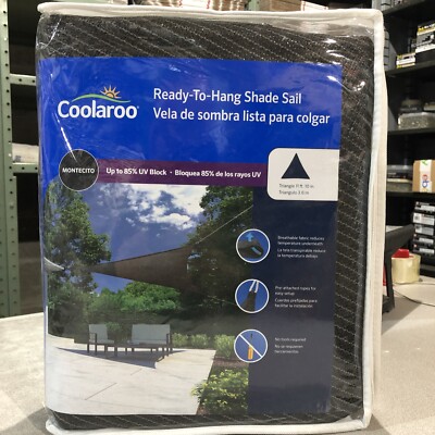 Coolaroo 11ft Triangle Shade Sail - "Montecito" Color Ready-to-Hang ...