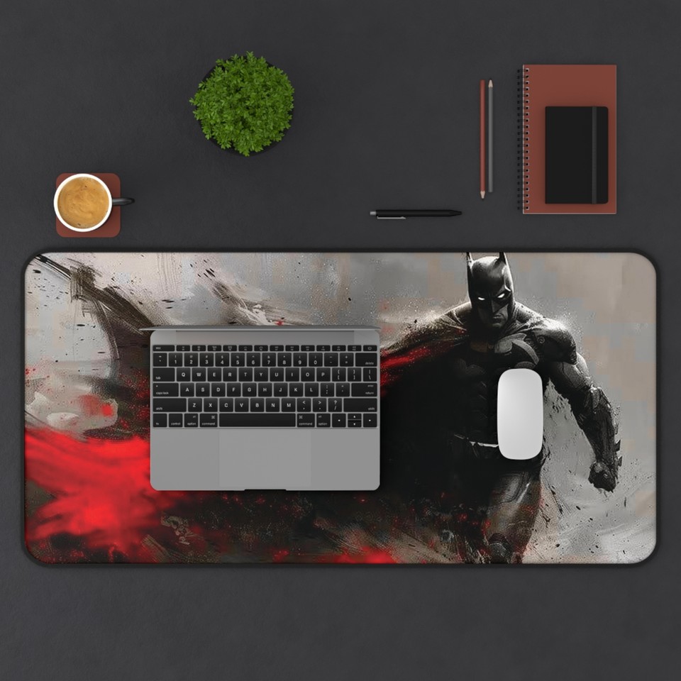 Batman Desk Mat, Comic Book Mouse Pad, Superhero Office Decor, Gaming ...