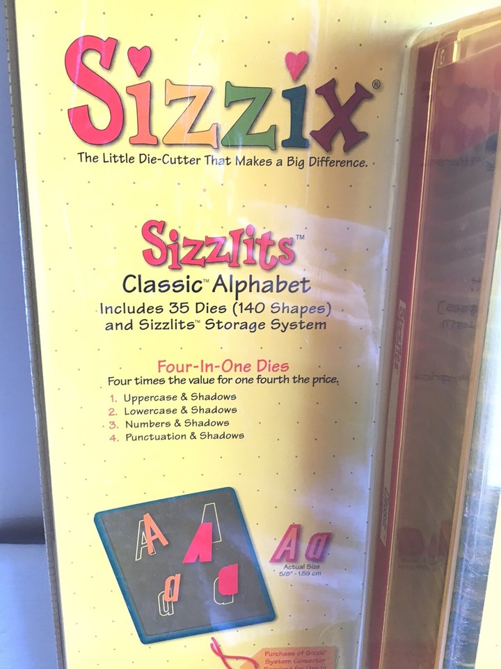 2003 New Old Stock Sizzix Sizzlits Classic Alphabets 35 Dies And ...