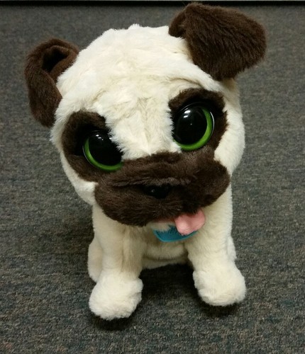 FurReal Friends 10" JJ MY JUMPING PUG PUPPY DOG Barks Jumps Hasbro ...
