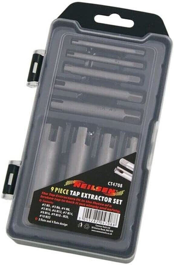 9PC Broken Tap Extractor Set M4 to M22 Hardened Steel Tools Set ...