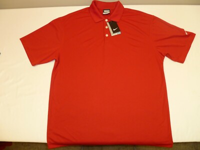 Men's Nike Dri-Fit Golf Shirt, Red (363807) | eBay
